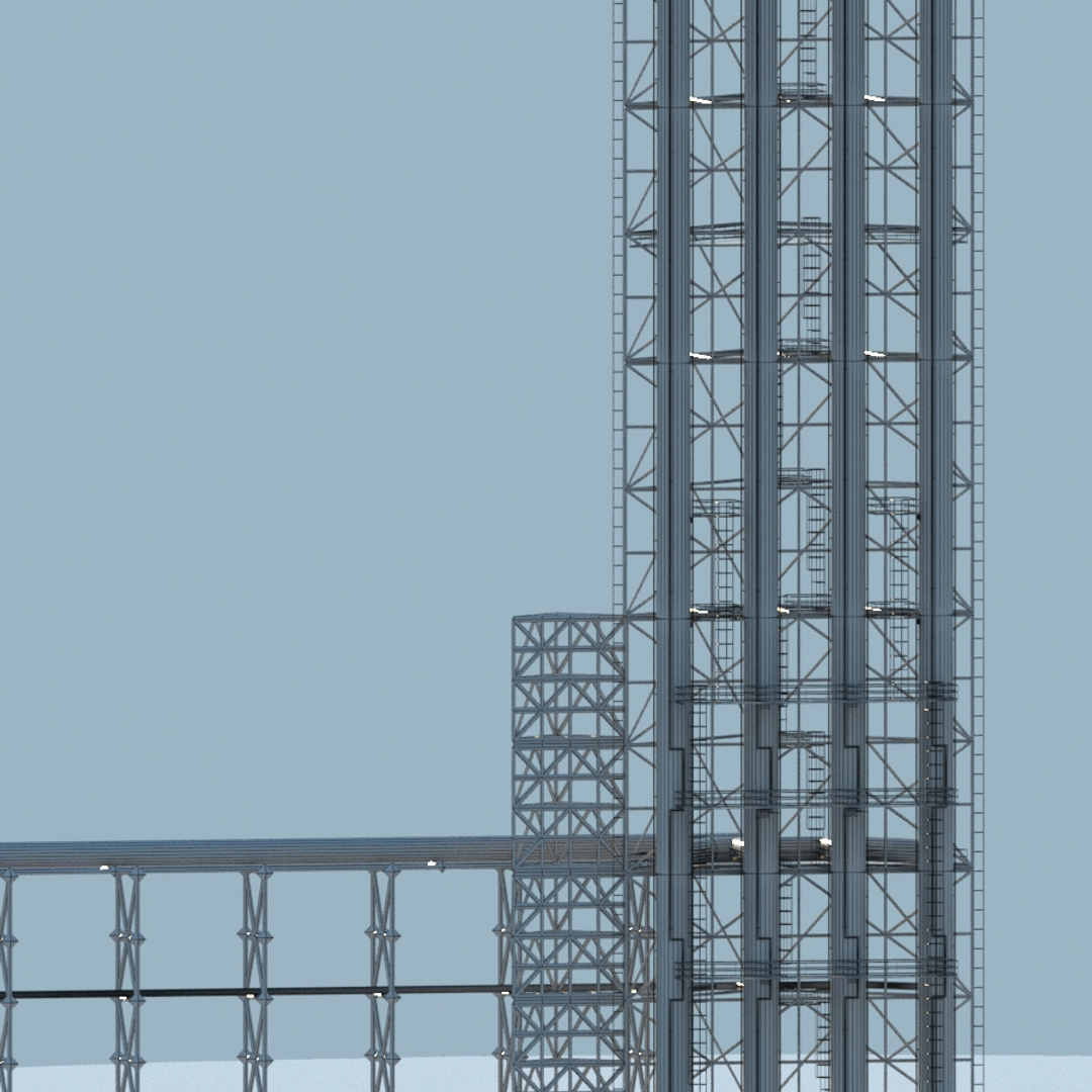 3D flare stacks - TurboSquid 1690815