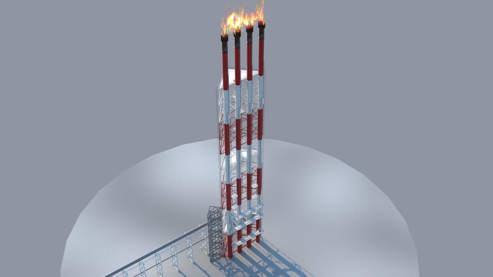 3D Flare Stacks - TurboSquid 1690815