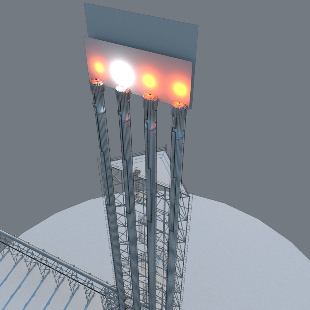 3D Flare Stacks - TurboSquid 1690815