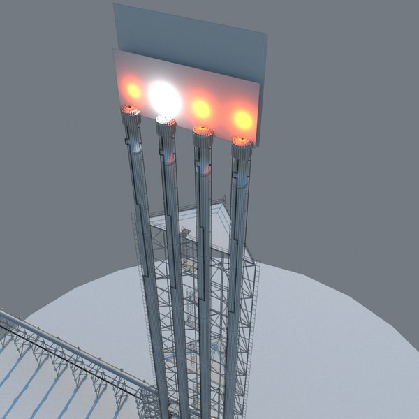 3D flare stacks - TurboSquid 1690815