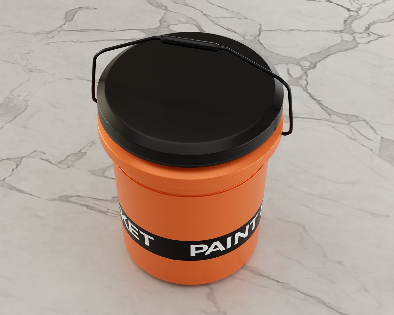 3D Plastic Paint Bucket Model - TurboSquid 2334080