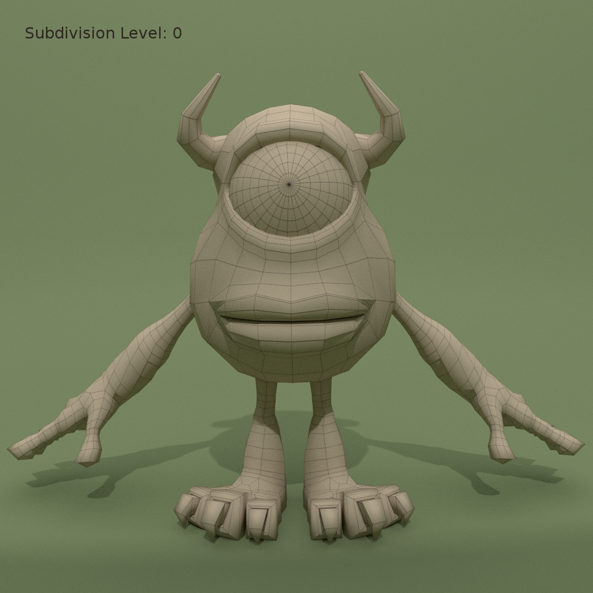 3D cartoon monster cyclops - TurboSquid 1185938