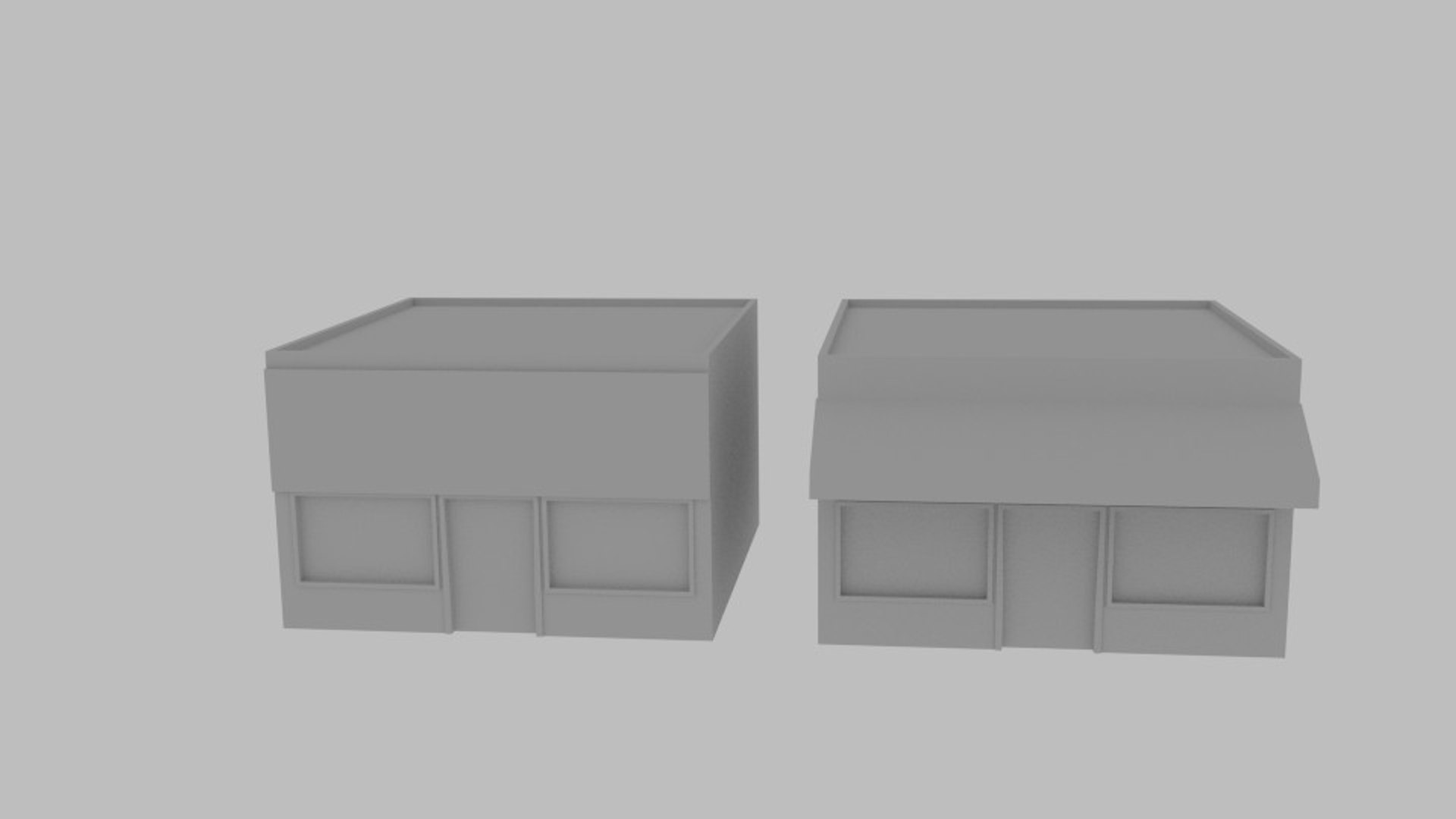 Free Cartoon Shop 3d Model