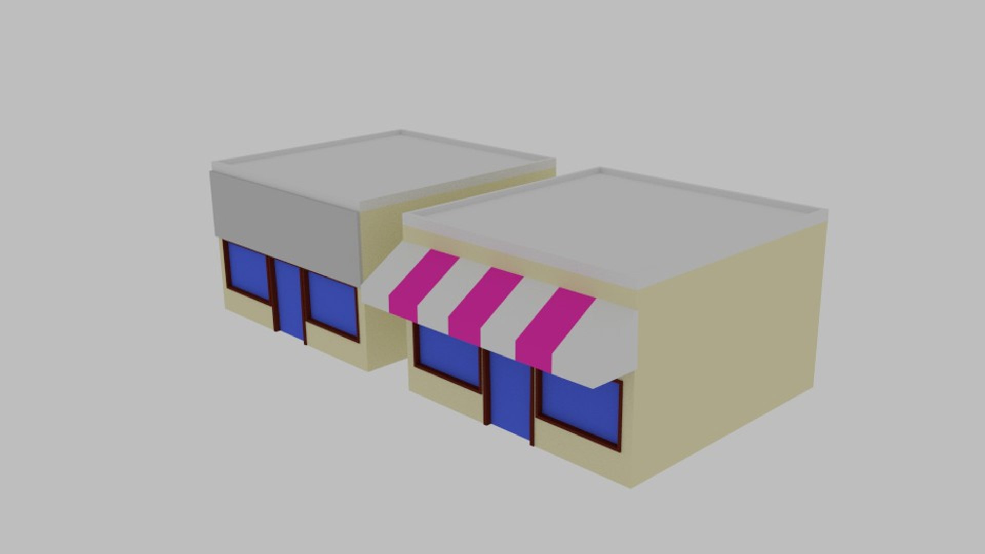 Free Cartoon Shop 3d Model