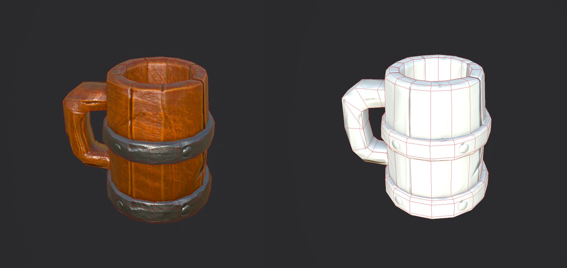 Wooden mug beer model - TurboSquid 1405886