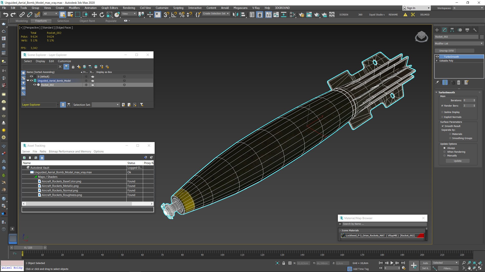 Unguided Aerial Bomb Model 3D Model - TurboSquid 2382547