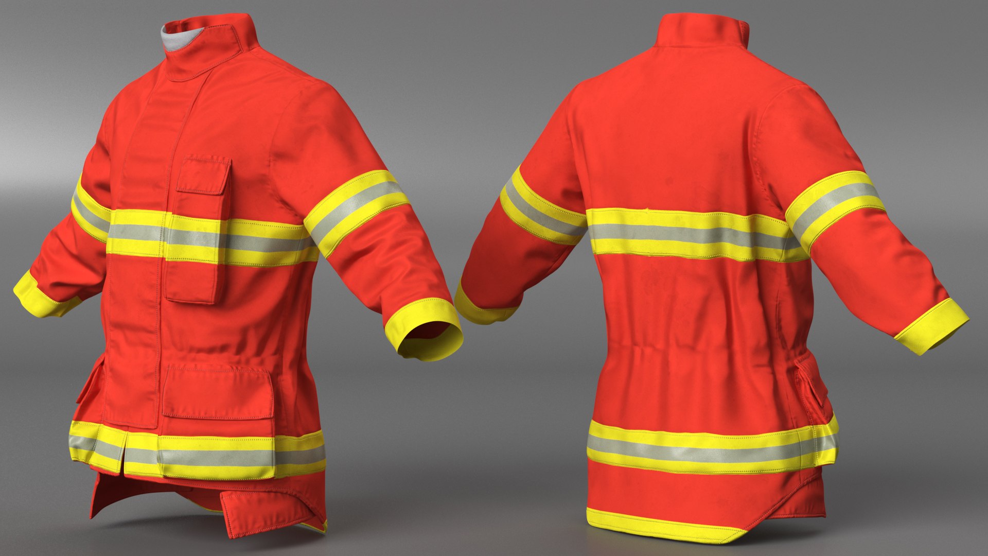 3D Firefighting Coat Model - TurboSquid 1685071