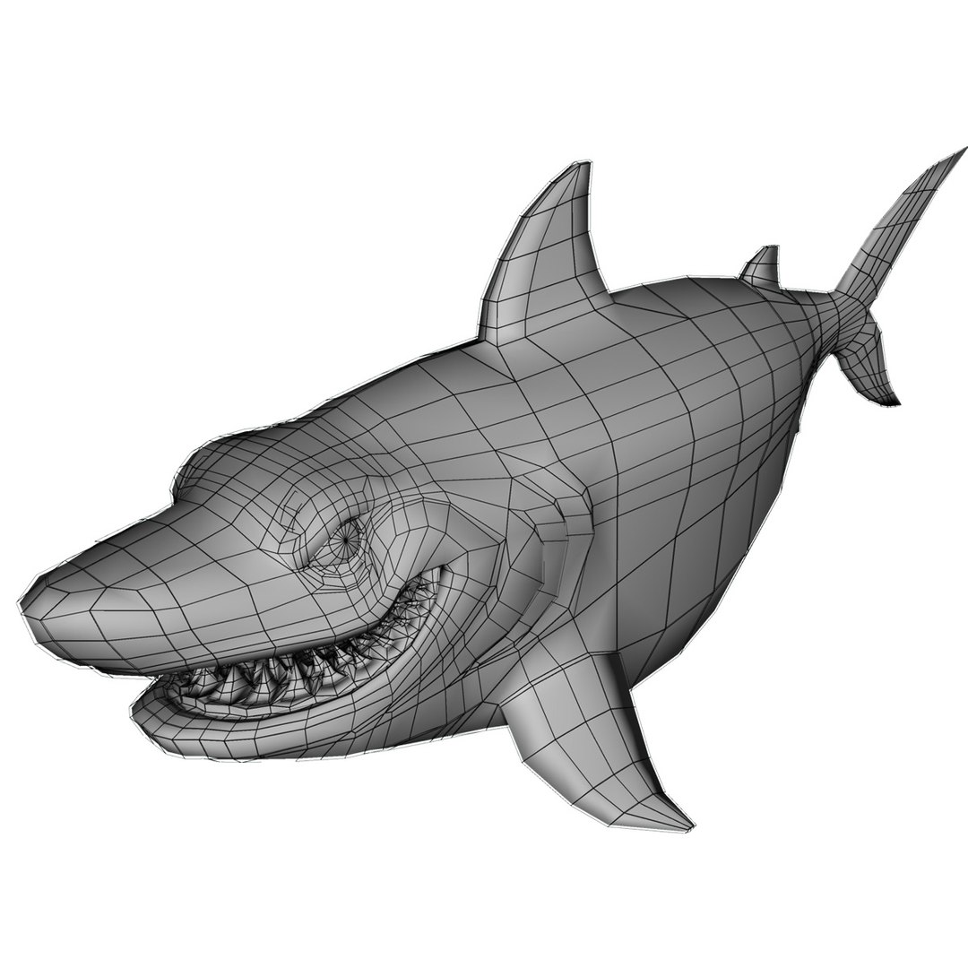 Cartoon Character Shark 3d 3ds