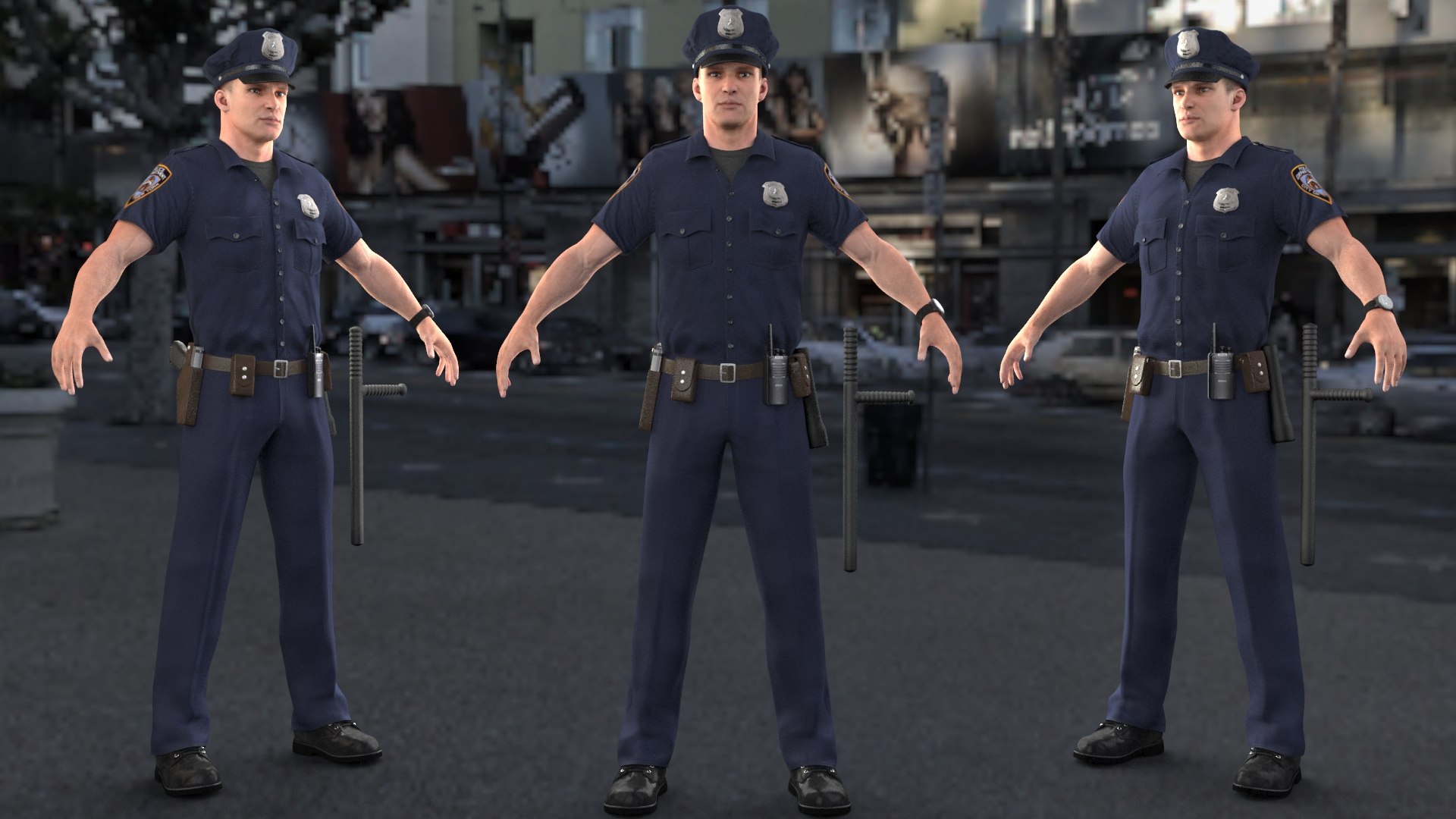 3D Police Officer 2020 Pbr - TurboSquid 1565387