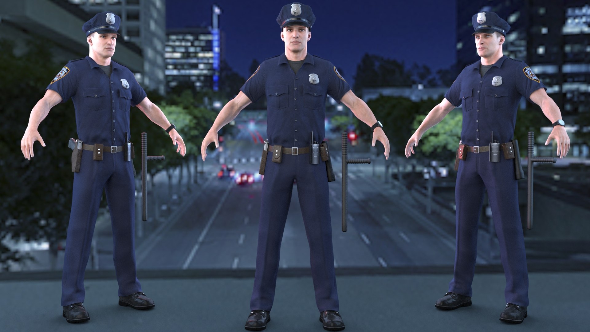 3D Police Officer 2020 Pbr - TurboSquid 1565387