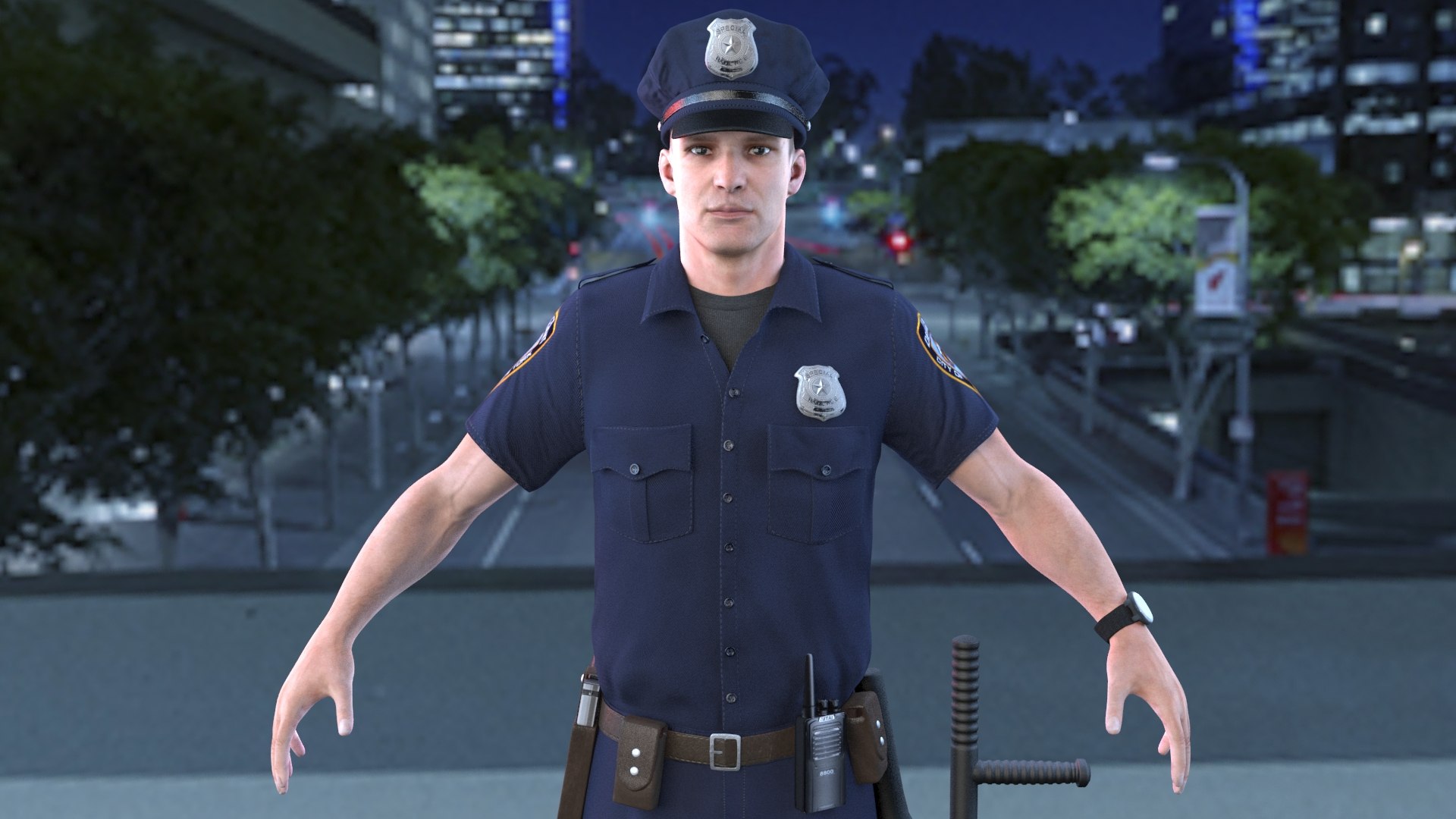 3D Police Officer 2020 Pbr - TurboSquid 1565387