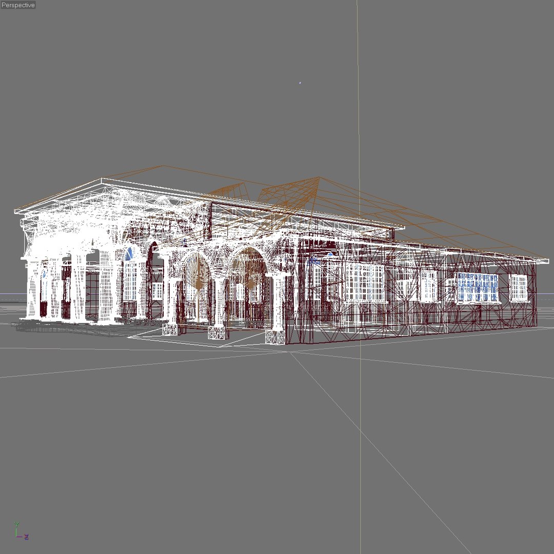 House Classical Modeled 3d Model