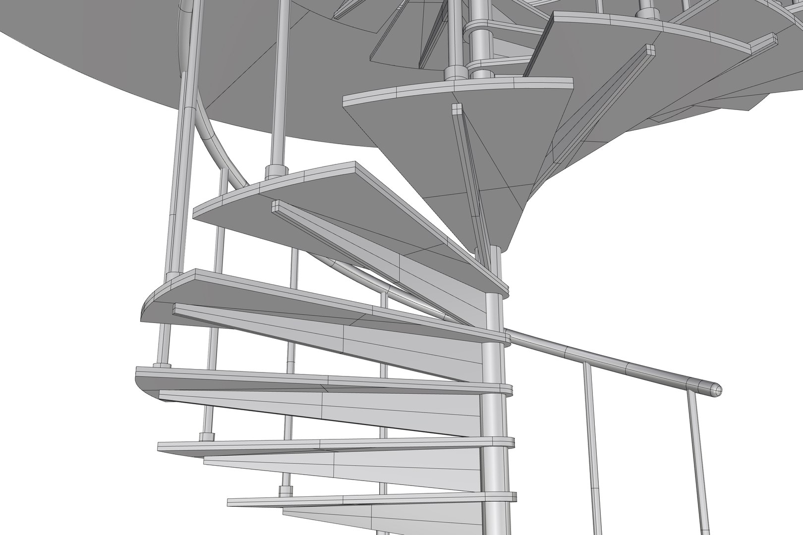 3D Metal Spiral Staircase Model - TurboSquid 2021406