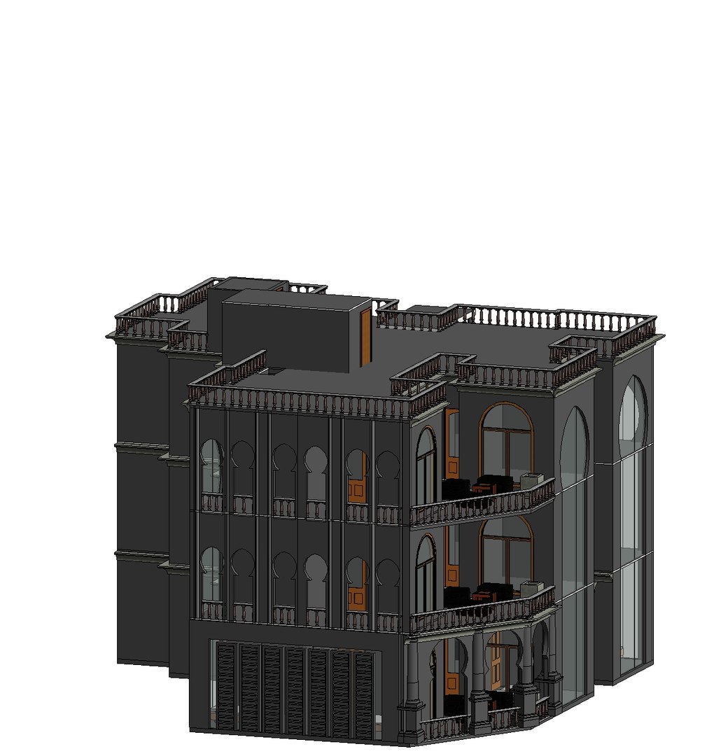 Revit Architecture Lodge 3D Model - TurboSquid 1444460