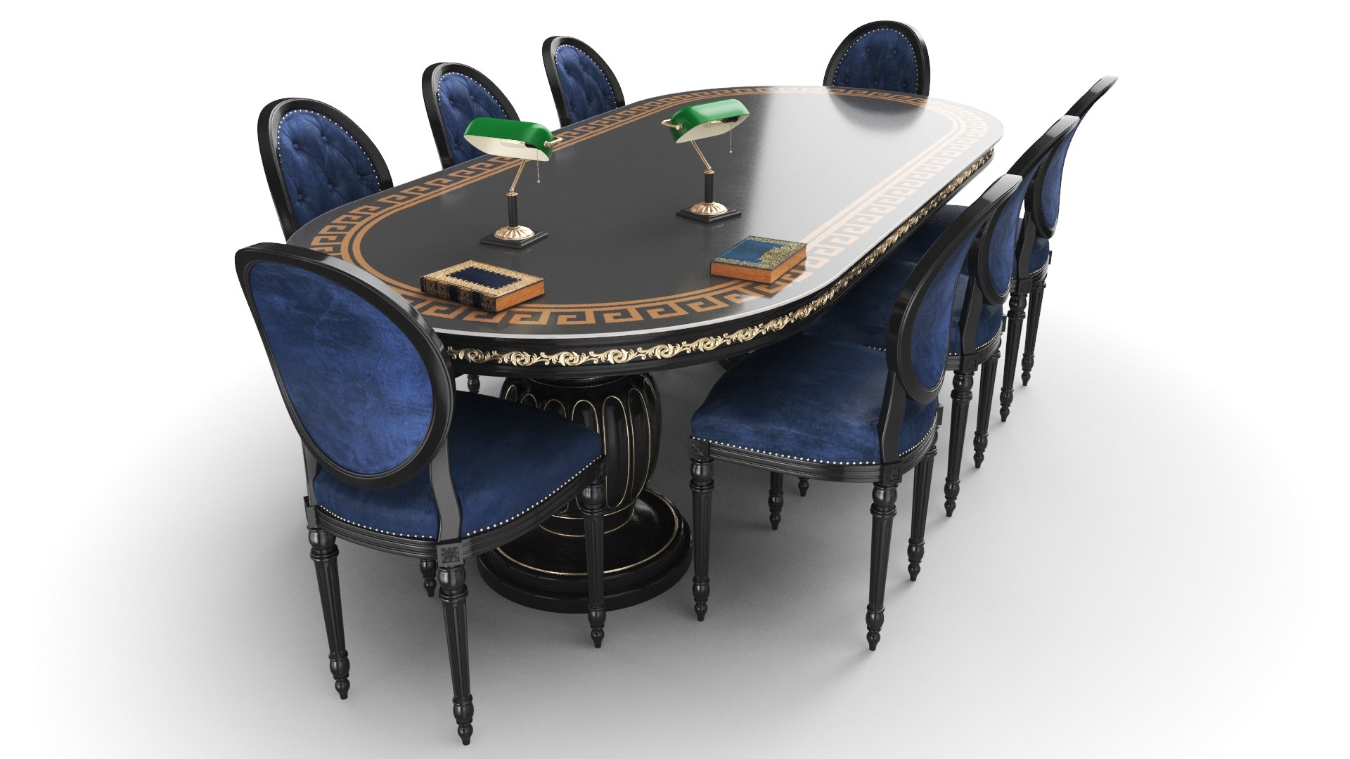 Library Table 3D model - TurboSquid 1823910
