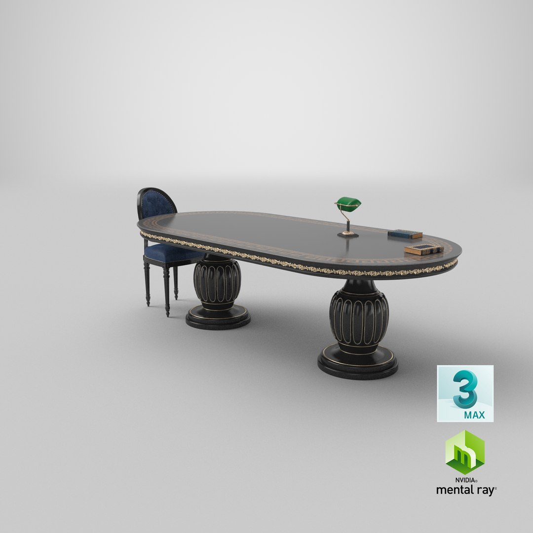 Library Table 3D Model - TurboSquid 1823910