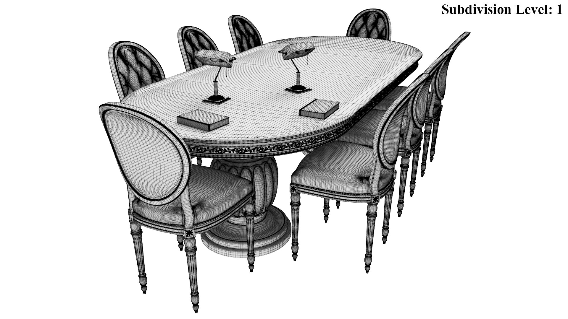 Library Table 3D Model - TurboSquid 1823910