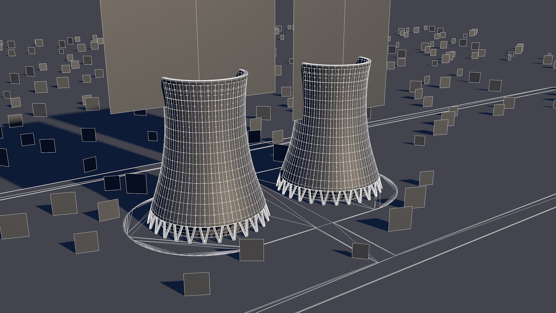 3D Nuclear Towers - TurboSquid 1212710