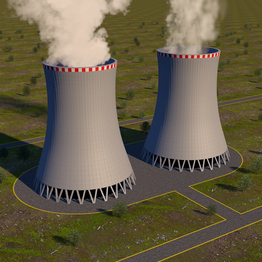 3D Nuclear Towers - TurboSquid 1212710