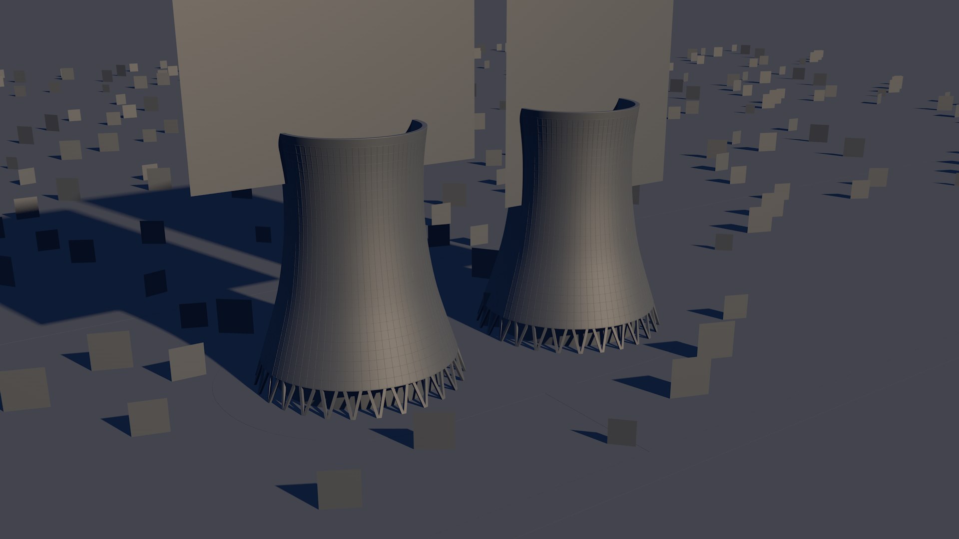 3D Nuclear Towers - TurboSquid 1212710