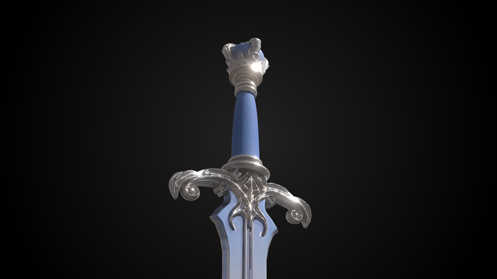 Stylized Knight Sword - Ceremonial Royal Sword - Throneblade Model ...