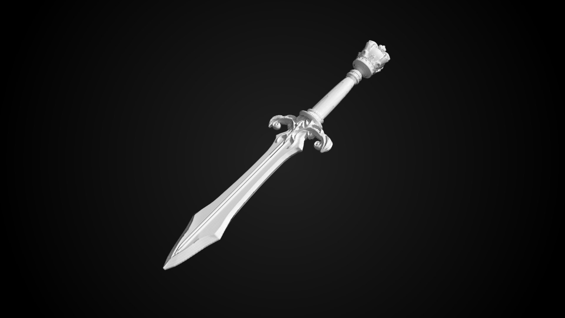 Stylized Knight Sword - Ceremonial Royal Sword - Throneblade Model ...