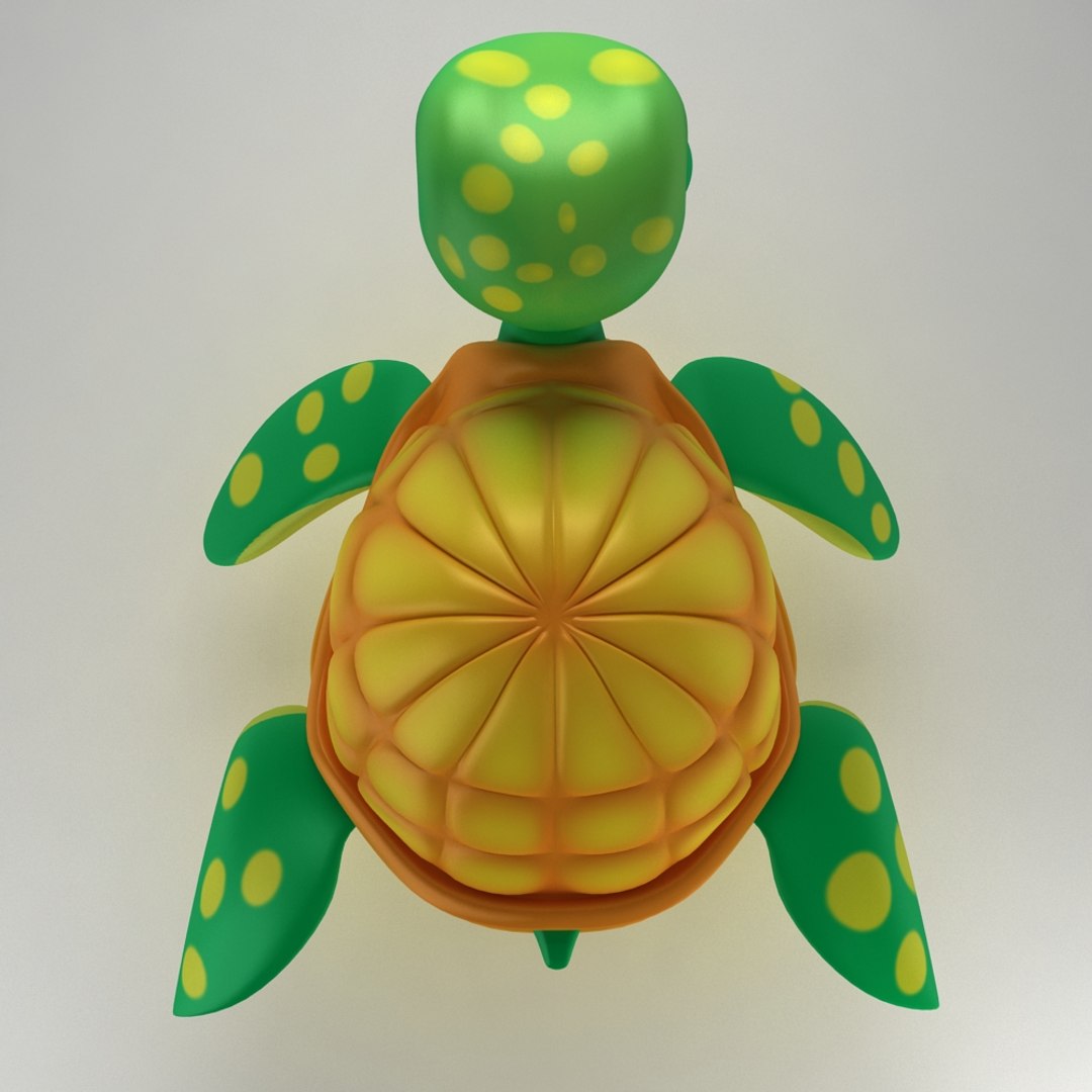 3d model cute turtle