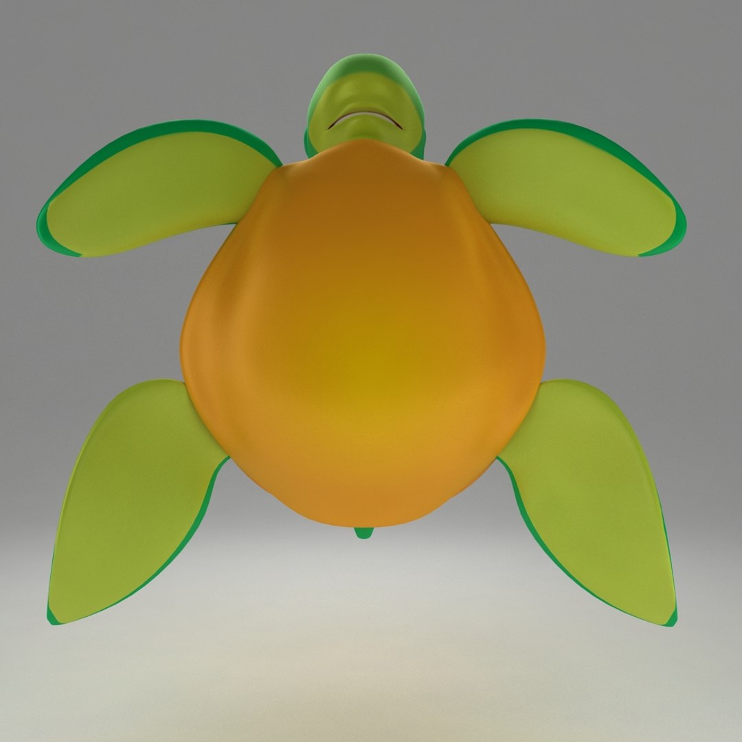 3d model cute turtle