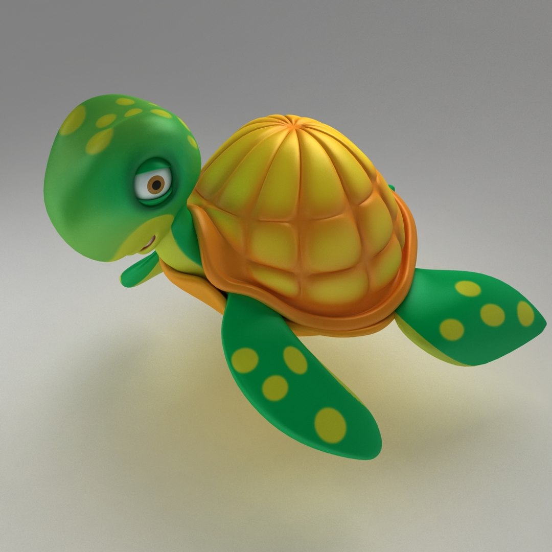 3d Turtle Cute Cute Turtle Tortoise Model 3D Model $25 .max .fbx .ma