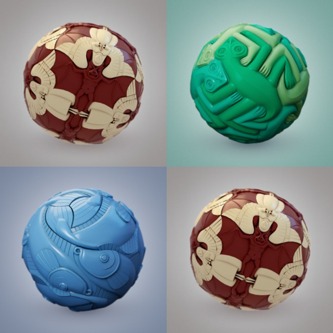 Escher Spheres 3D - TurboSquid 1953795