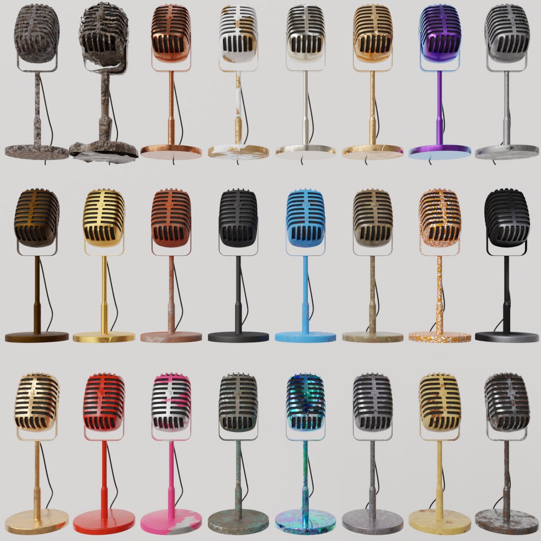 3D Retro Microphone 4K - TurboSquid 2325344