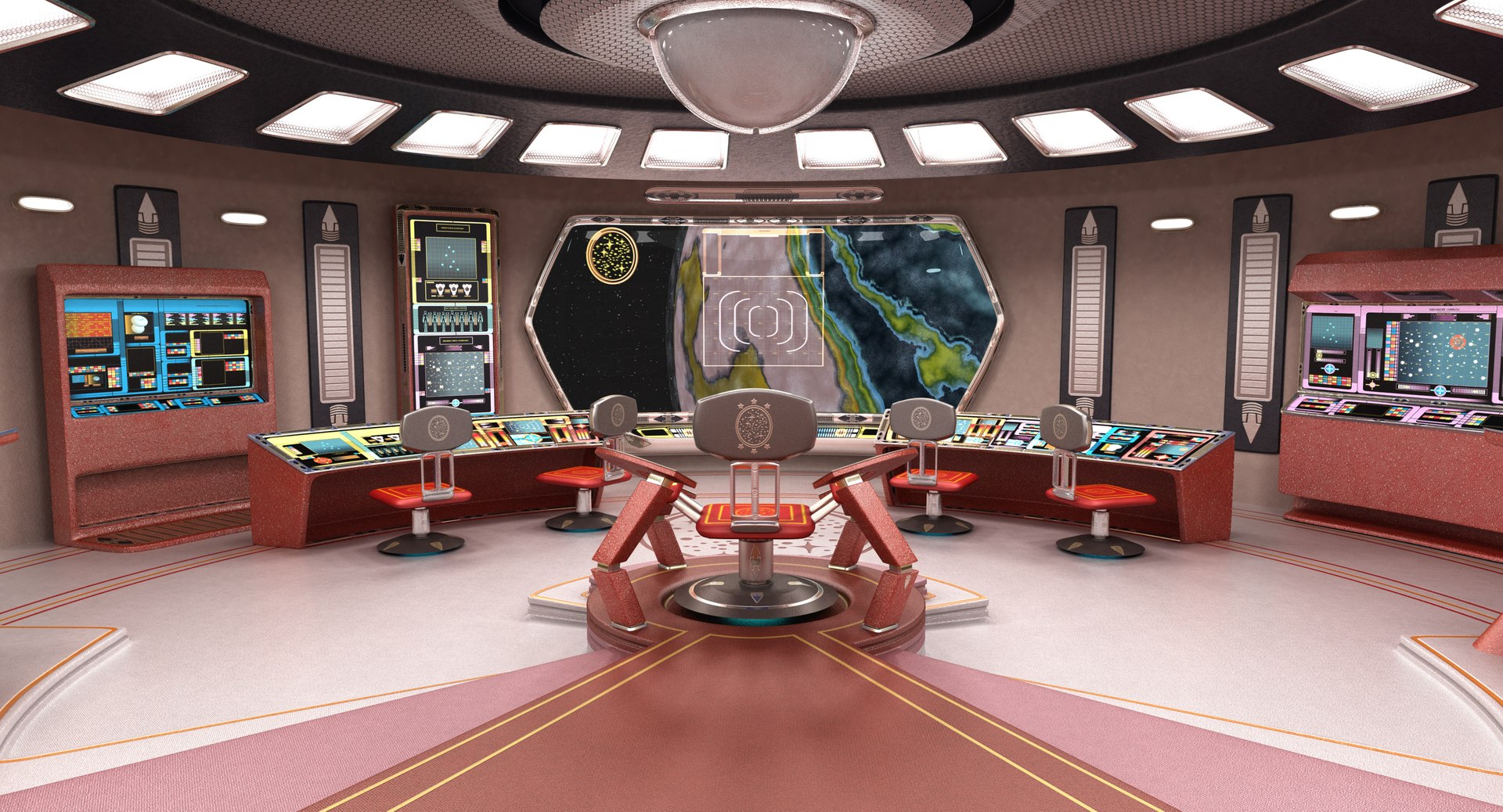 Starship Bridge 3D Model - TurboSquid 1319347