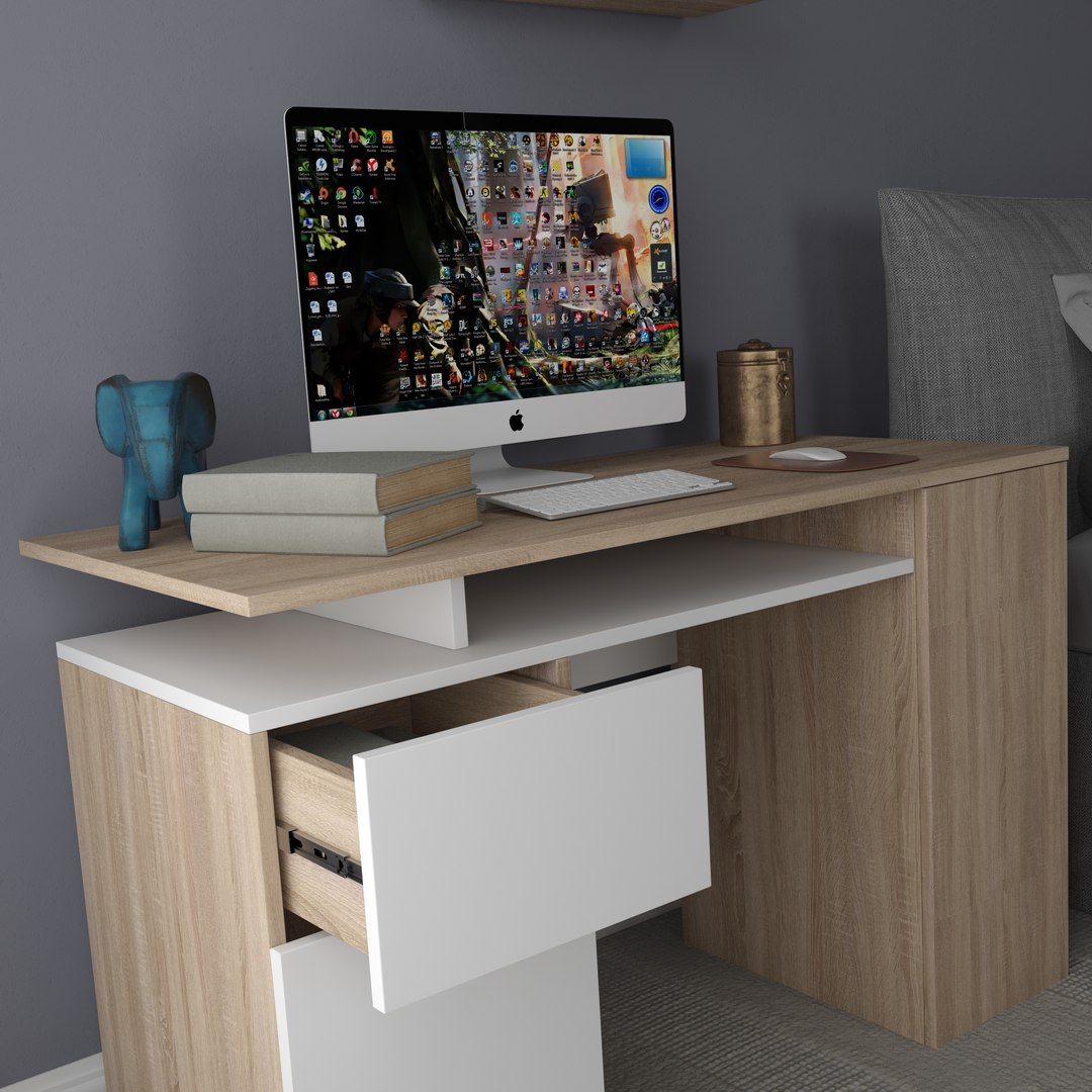 3D Computer Table With Accesories - TurboSquid 1834178