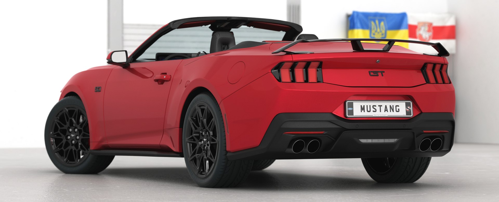 Ford Mustang GT Convertible 2024 Low interior 3D - TurboSquid 2037175