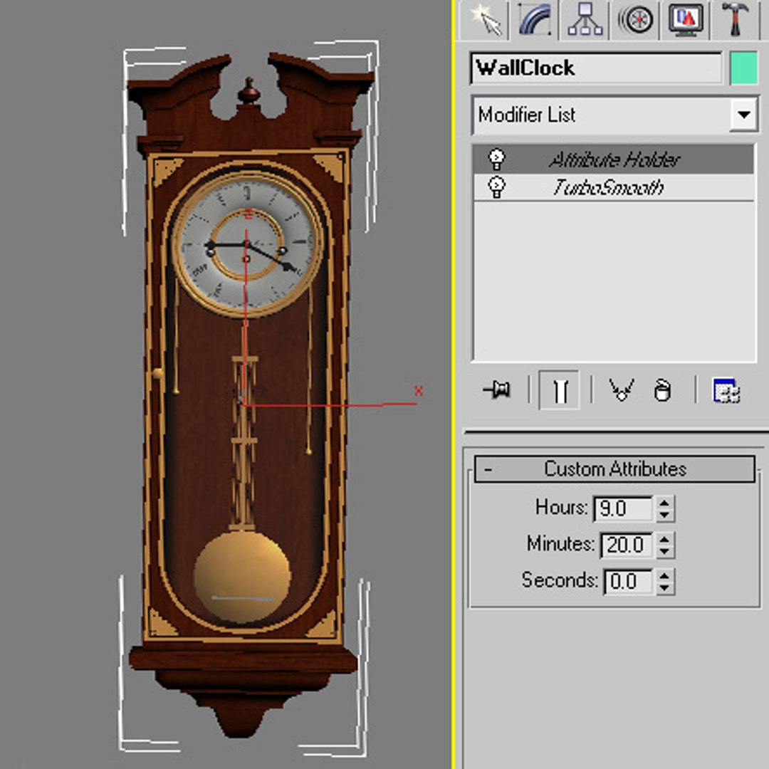 Classic Wall Clock Animation 3d 3ds