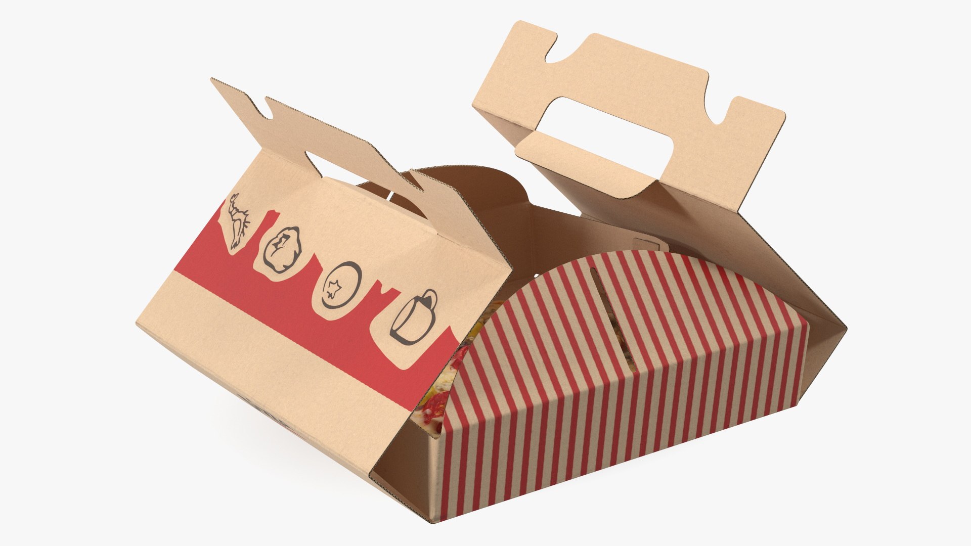 3D Open Box With Pizza - TurboSquid 2080404