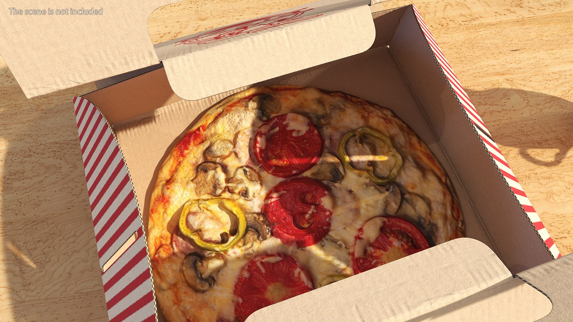 3D Open Box With Pizza - TurboSquid 2080404