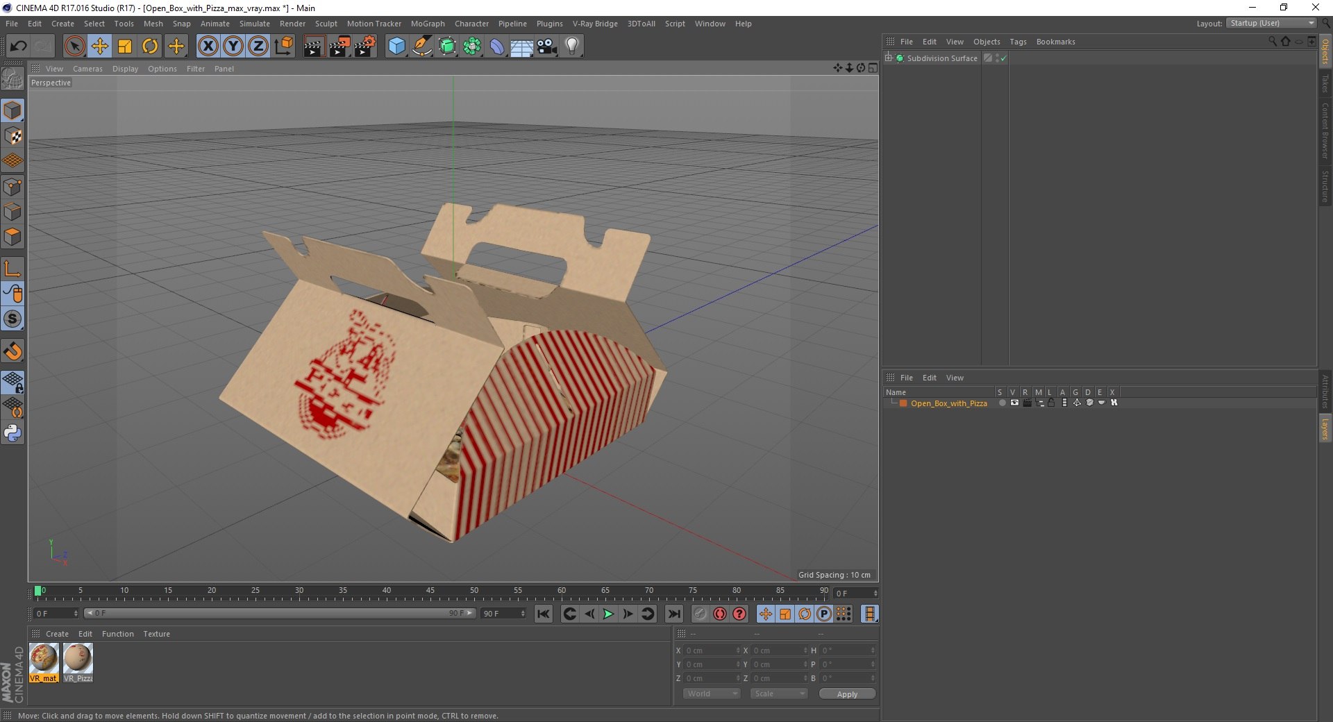 3D Open Box with Pizza - TurboSquid 2080404