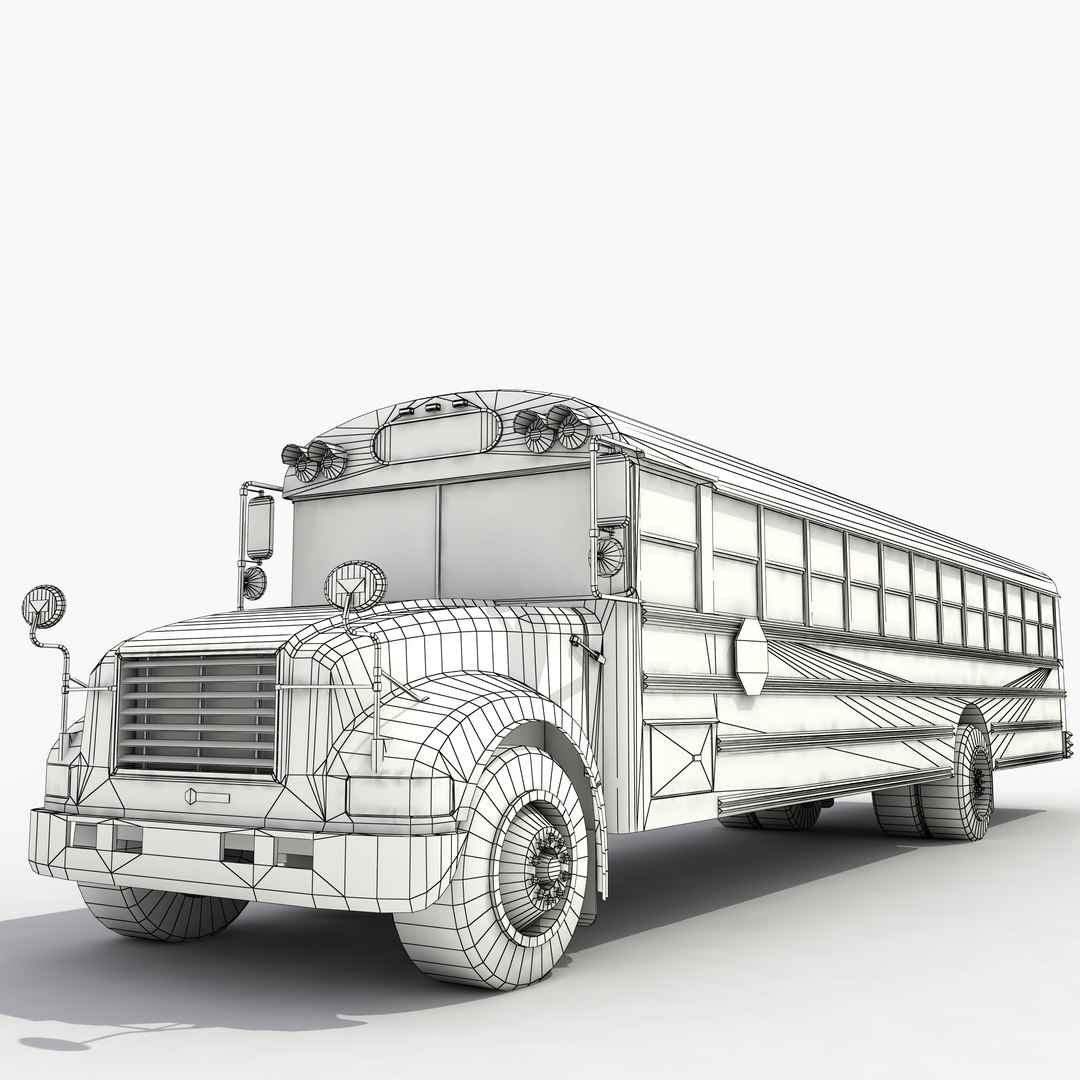 Classic School Bus 3D Model - TurboSquid 1241775