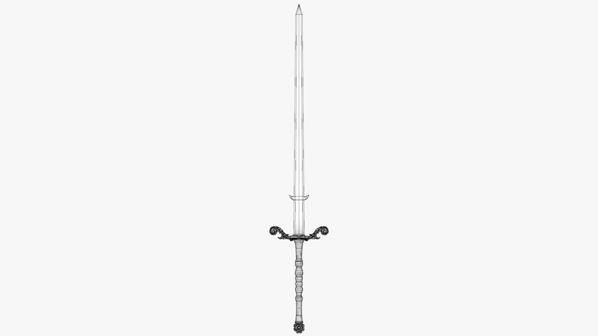 3D Model Fantasy Sword RPG Zweihander Montante Mandoble Espadon Bastard ...