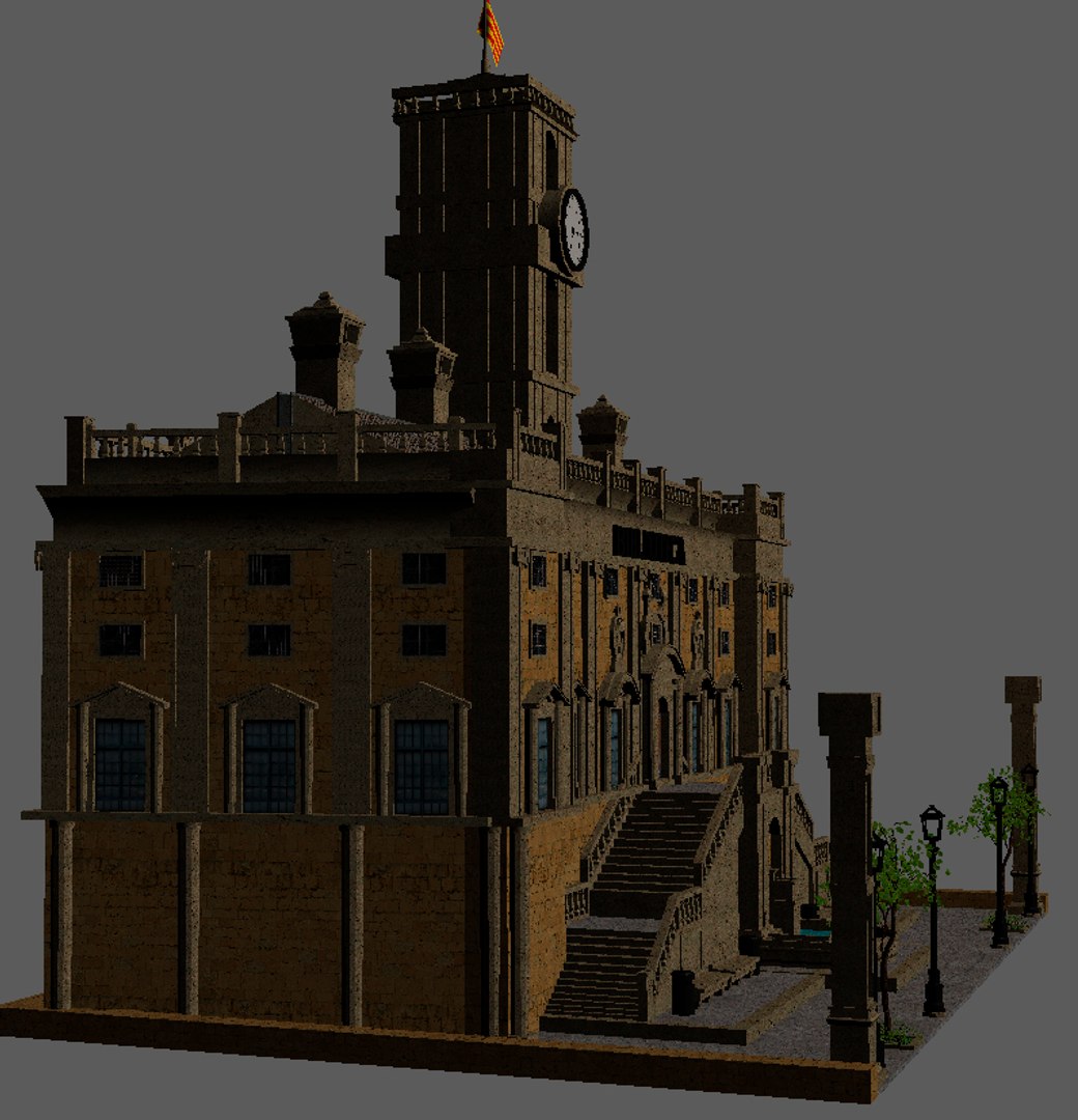 Library Building 3d Max