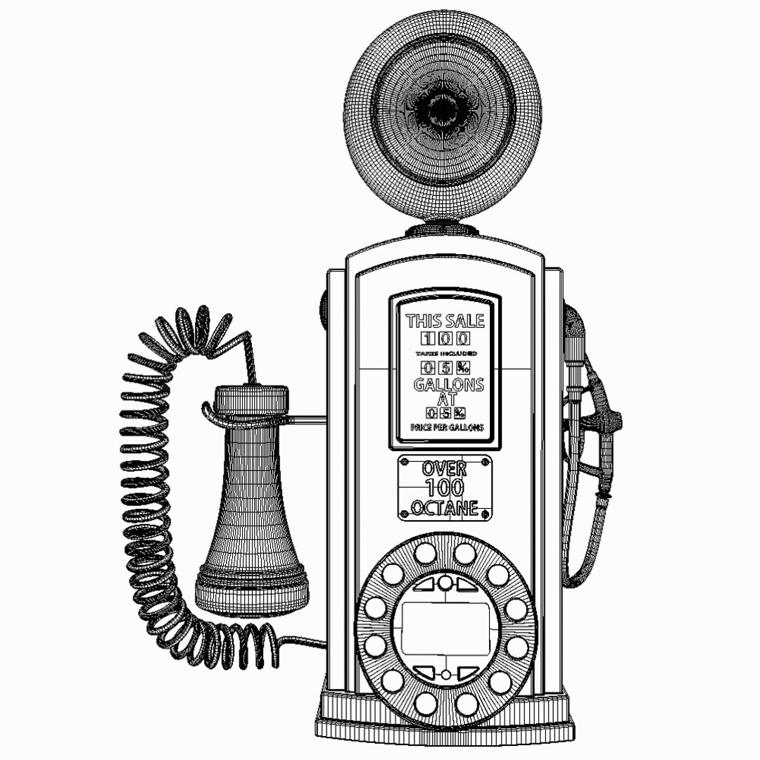 max photoreal gas station phone