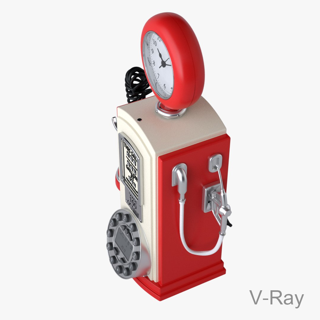 max photoreal gas station phone