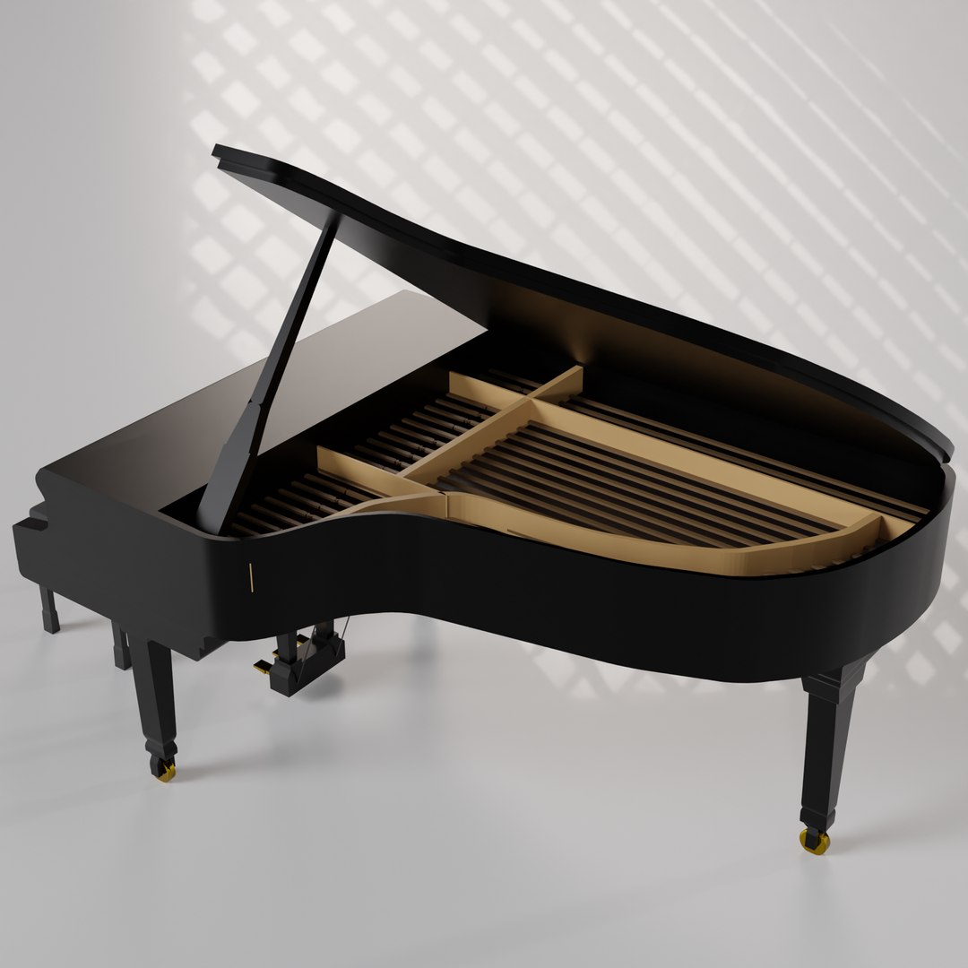 3D Low Poly Piano With Chair - TurboSquid 2217964