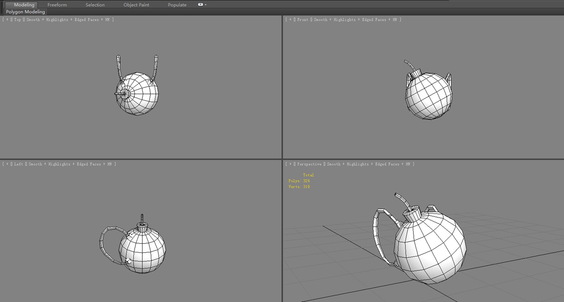 3D Cartoon Funny Backpack - Smiley Bomb Low-poly 3D Model - TurboSquid ...