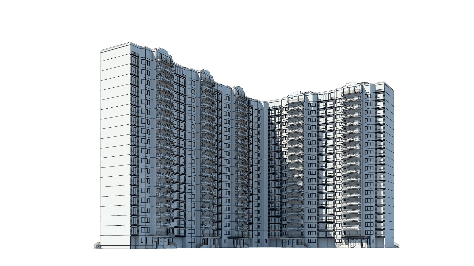 Realistic Corner City Building 3D - TurboSquid 1705310