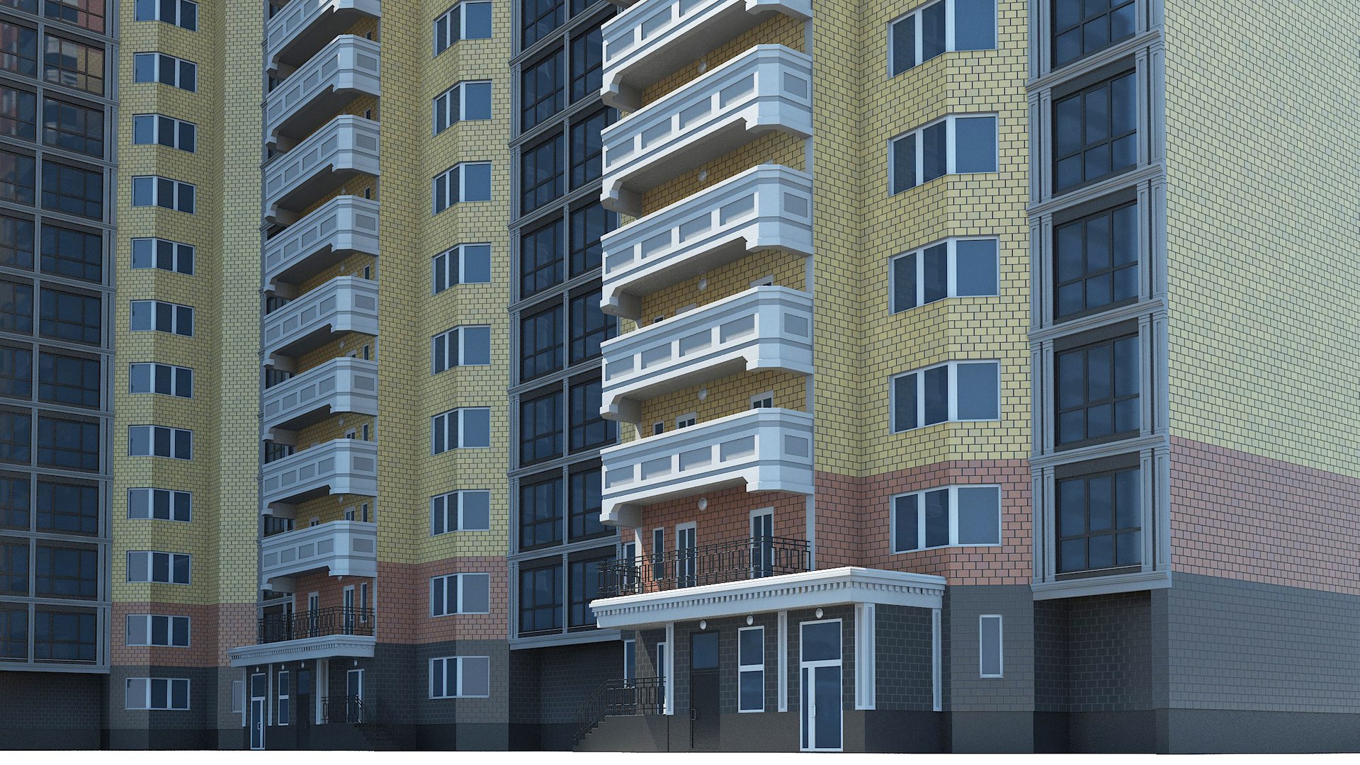 Realistic Corner City Building 3D - TurboSquid 1705310