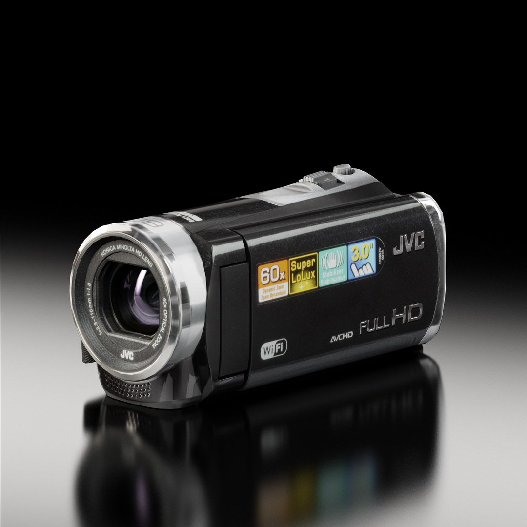 3d Low-poly Jvc Ex310 Black