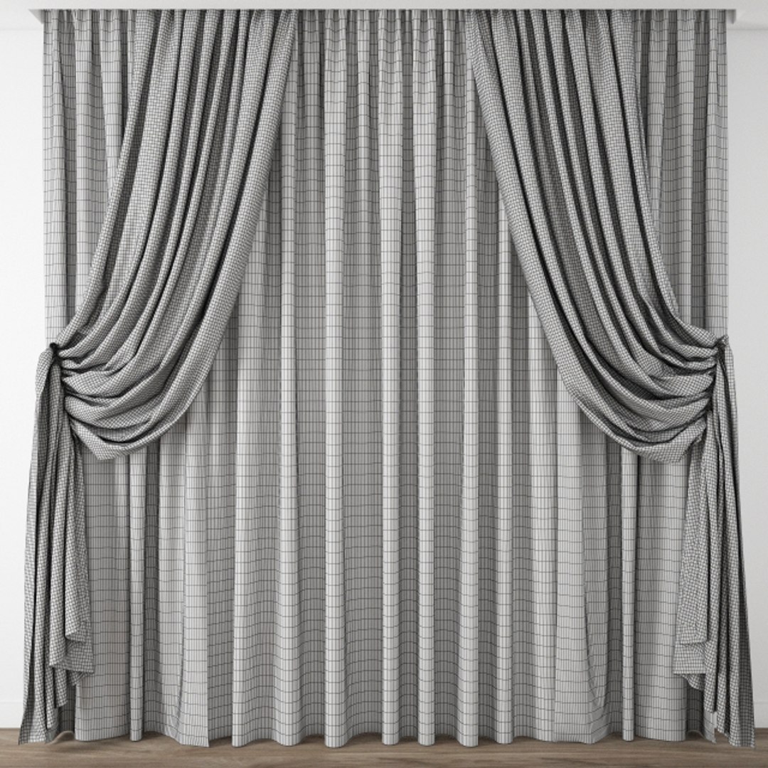 3D curtain fabric drape model - TurboSquid 1699048