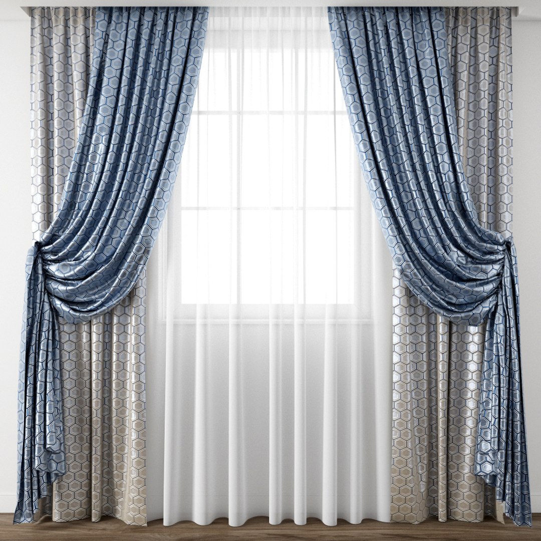 3D curtain fabric drape model - TurboSquid 1699048